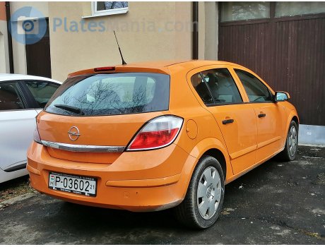 P-03602 21, Opel Astra , license plates of Hungary