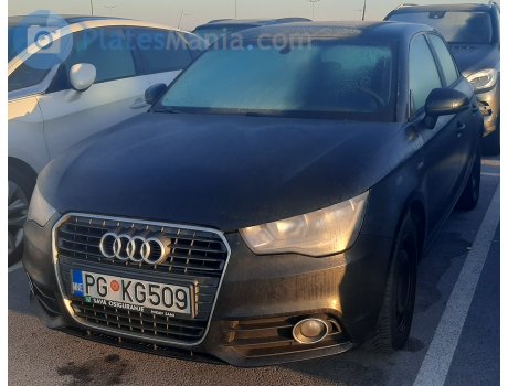 PG KG509, Audi A1 (Podgorica) License plate of Montenegro