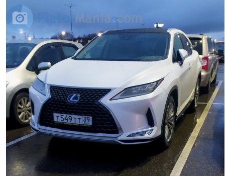 т549тт39, Lexus RX (Kaliningrad Oblast) License plate Russia