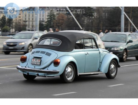 VS 333977, Volkswagen Beetle (Valais) License plate of Switzerland
