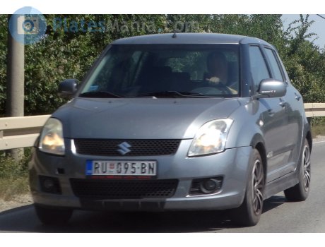 RU 095-BN, Suzuki Swift (Ruma) License plate of Serbia