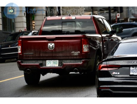 520 7860, Ram Pickup (New Hampshire) License plate of the USA