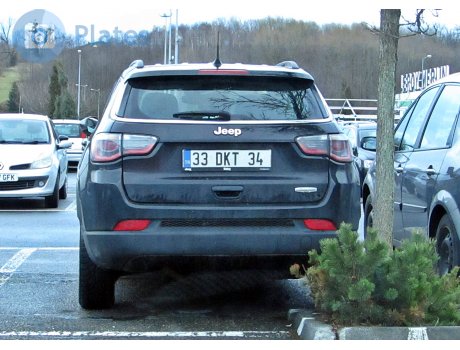 33 DKT 34, Jeep Compass (Mersin) License plate of Turkey
