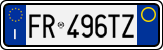 FR 496 TZ, Ford Tourneo Custom (Modena) License plate of Italy