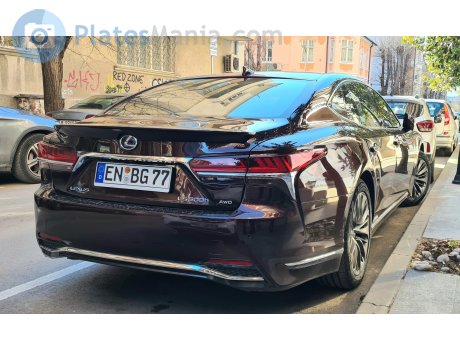 EN BG 77, Lexus LS (Ennepe-Ruhr District) German license plate