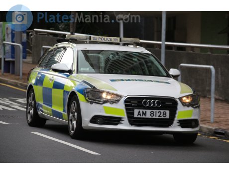 AM 8128, Audi A6 , License plate of Hong Kong