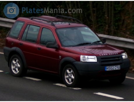 HS02 CYU, Land Rover Freelander (Portsmouth) License plate of the ...
