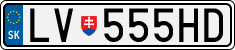 LV-555HD, Mercedes-Benz GLS-Klasse (Levice District) License plate of ...