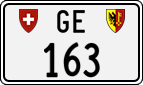 GE 163, Honda Insight (Geneva) License plate of Switzerland