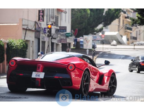 KHK, Ferrari LaFerrari (California) License plate of the USA
