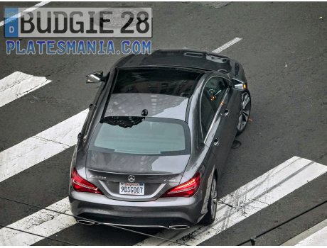 9DSG007, Mercedes-Benz CLA-Klasse (California) License plate of the USA