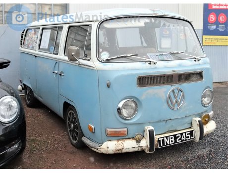 TNB 245J, Volkswagen Transporter (Manchester) License plate of the ...