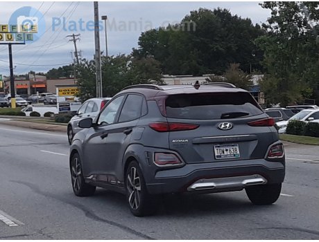 TDW 638, Hyundai Kona (South Carolina) License plate of the USA