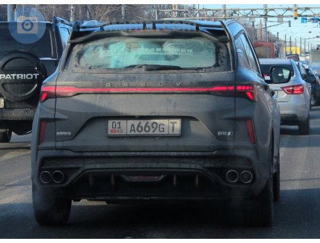 01 A669G, Geely Coolray (Bishkek City) License plate of Kyrgyzstan