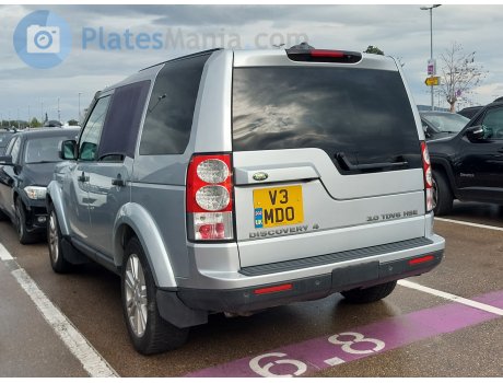 V3 MDO, Land Rover Discovery (Lincoln) License plate of the United Kingdom