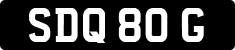 SDQ 80 G, Volvo C40 , License plate of Singapore