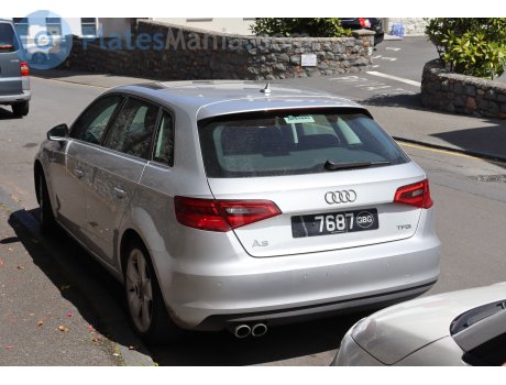 7687, Audi A3 , License plate of Guernsey