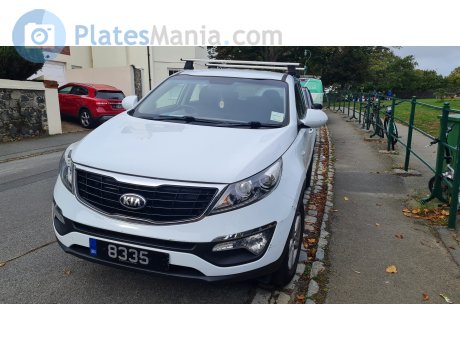 8335, KIA Sportage , License plate of Guernsey
