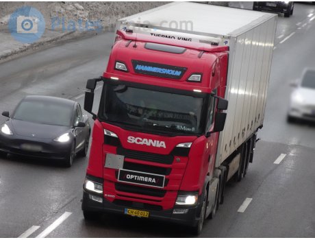 CH 40012, Scania S-series , License plate of Denmark