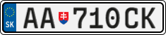 AA 710CK, Ford Transit Custom (Nationwide license plates) License plate ...