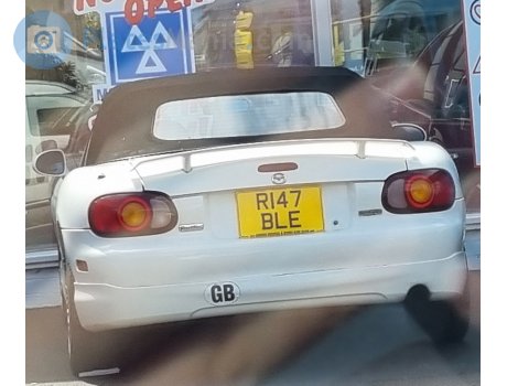 R147 BLE, Mazda Roadster (London North-West) License plate of the ...