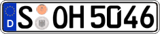 S OH 5046, Honda Accord (Stuttgart City) German license plate