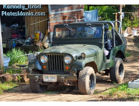 ผล 592, Jeep CJ-Series (Chiang Mai) License plate of Thailand