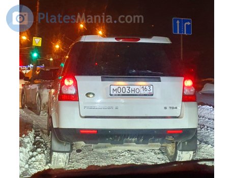 м003но163, Land Rover Freelander (Samara Oblast) License plate Russia