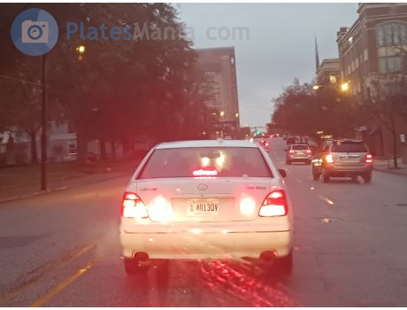 4013QV, Lexus GS (South Carolina) License plate of the USA