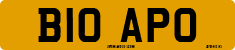 B10 APO, BMW M6 (Portsmouth) License plate of the United Kingdom