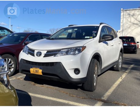 XINNY, Toyota RAV4 (New York) License plate of the USA