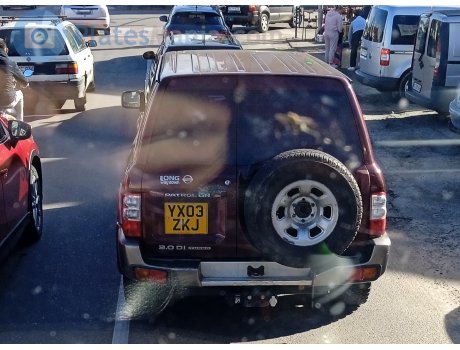 YX03 ZKJ, Nissan Patrol (Beverley) License plate of the United Kingdom