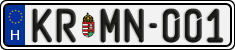 KR MN-001, BMW 3 Series , license plates of Hungary