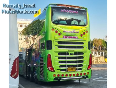 30-1299, Scania (Chonburi) License plate of Thailand