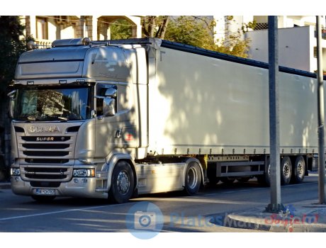 NK CH782, Scania R-series (Nikšić) License plate of Montenegro