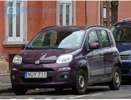 NUY-711, FIAT Panda , license plates of Hungary