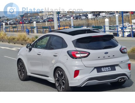 6093, Ford Puma , License plate of Guernsey