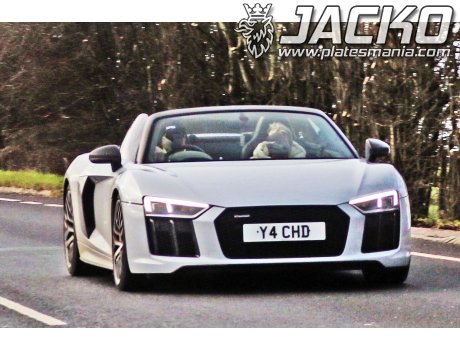 Y4 CHD, Audi R8 (Huddersfield) License plate of the United Kingdom