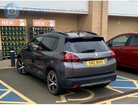 XNZ 8140, Peugeot 2008 (Londonderry) License plate of the United Kingdom