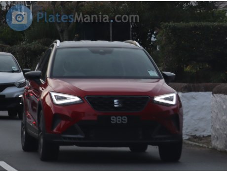 989, SEAT , License plate of Guernsey