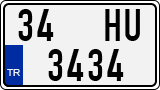 34 HU 3434, Cadillac SRX (İstanbul) License plate of Turkey