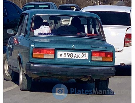 а898ак81, Lada (VAZ) 2107 (Komi-Permyak Autonomous District) License ...