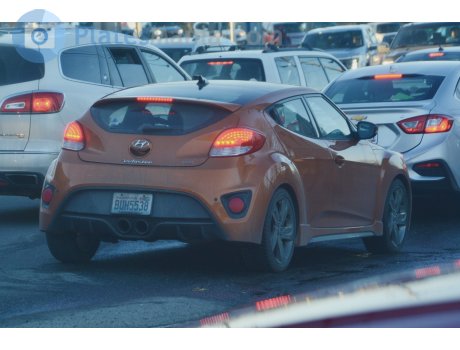 BUH5538, Hyundai Veloster (Washington) License plate of the USA