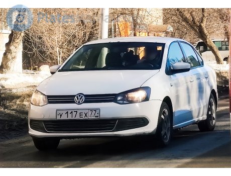 у117ех77, Volkswagen Polo (Moscow City) License plate Russia