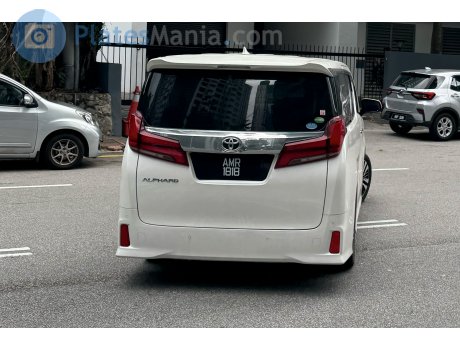 AMR 1818, Toyota Alphard (Perak State) License plate of Malaysia