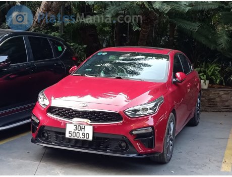 30H-500.90, KIA Cerato (Hanoi Municipality) License plate of Vietnam