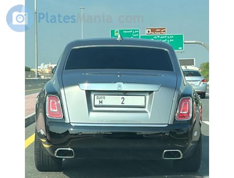 M 2, Rolls-Royce Phantom (Dubai) License plate of the UAE