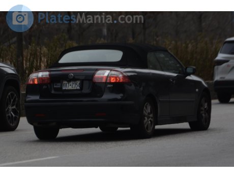 KKT-2354, SAAB 9-3 (New York) License plate of the USA