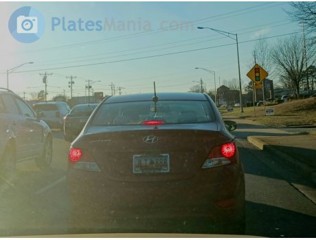 JLI 888, Hyundai Accent (South Carolina) License plate of the USA