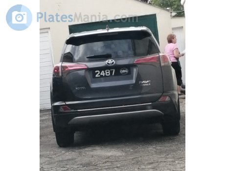2487, Toyota RAV4 , License plate of Guernsey